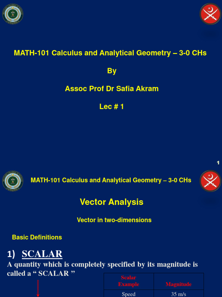 Lec 1 | PDF | Euclidean Vector | Mathematical Physics