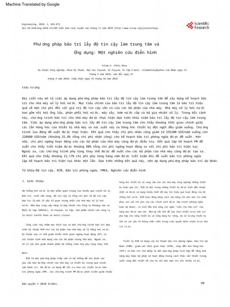 Reliability-Centered Maintenance Methodology and A | PDF