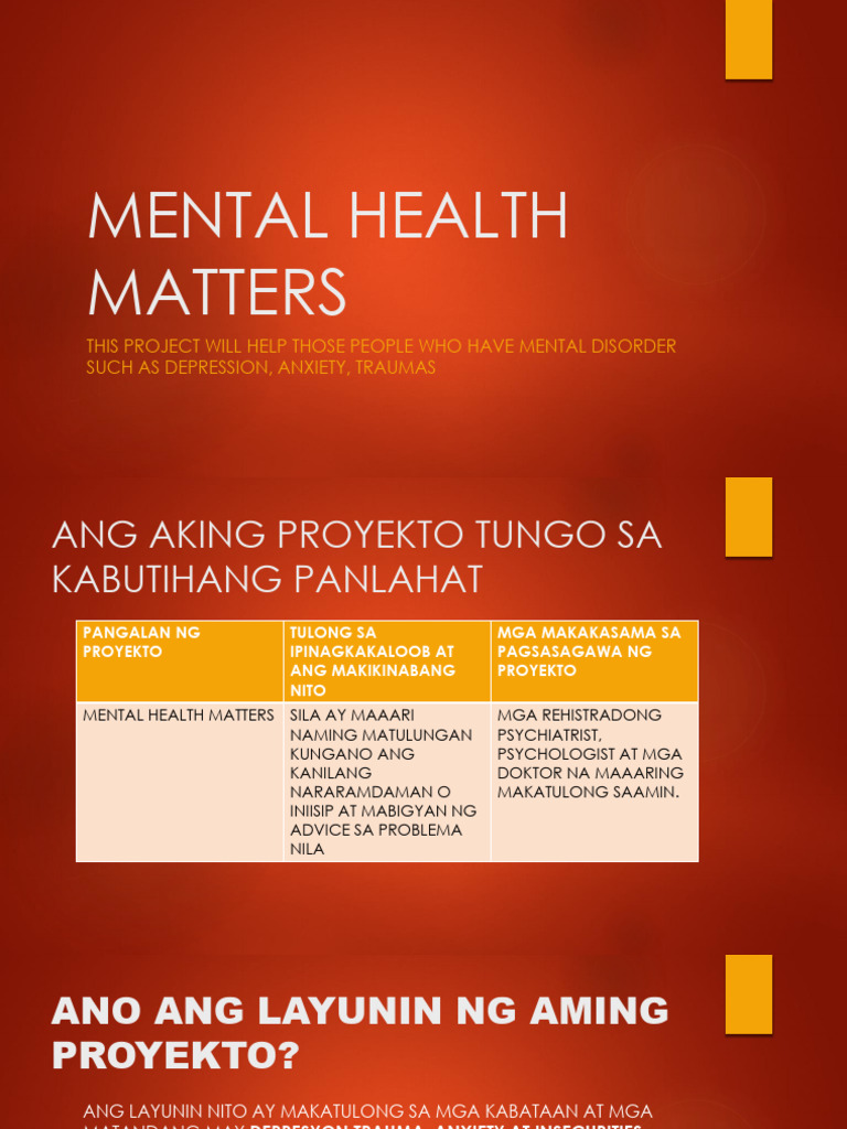 Mental Health Matters | PDF