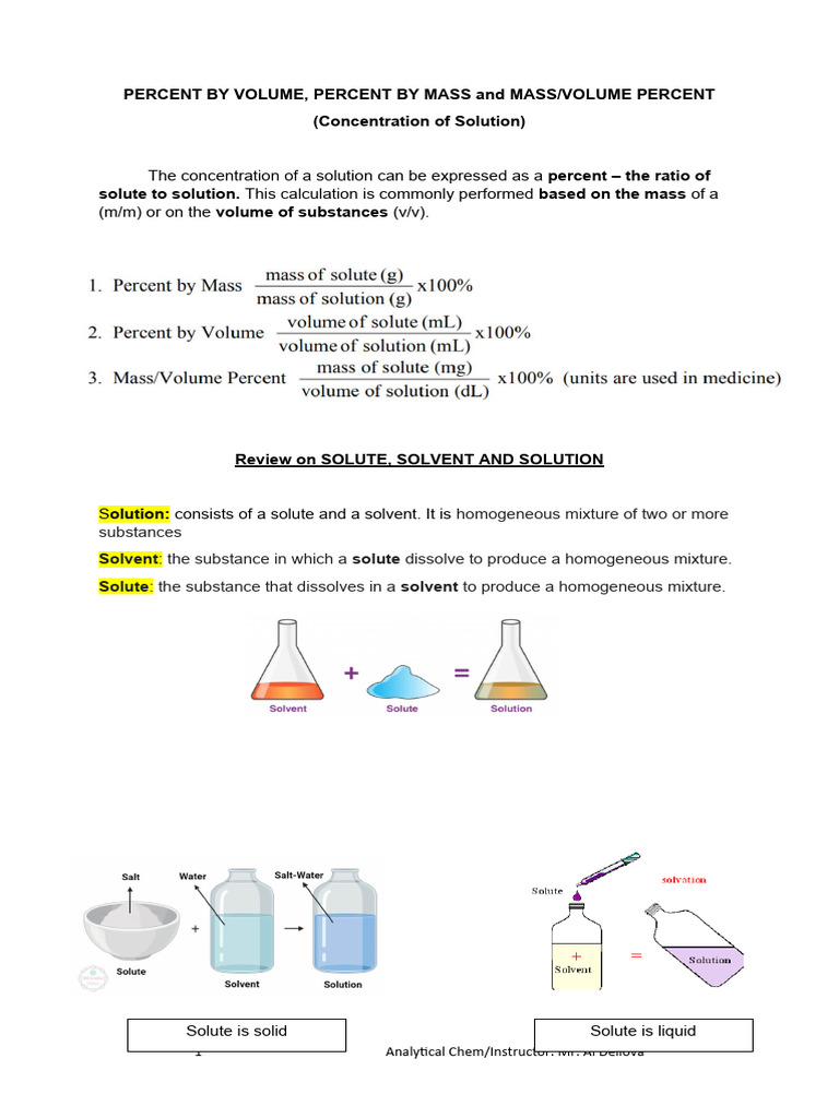 Student ModuleConcentration of Solution Student | Download Free PDF | Concentration | Mixture