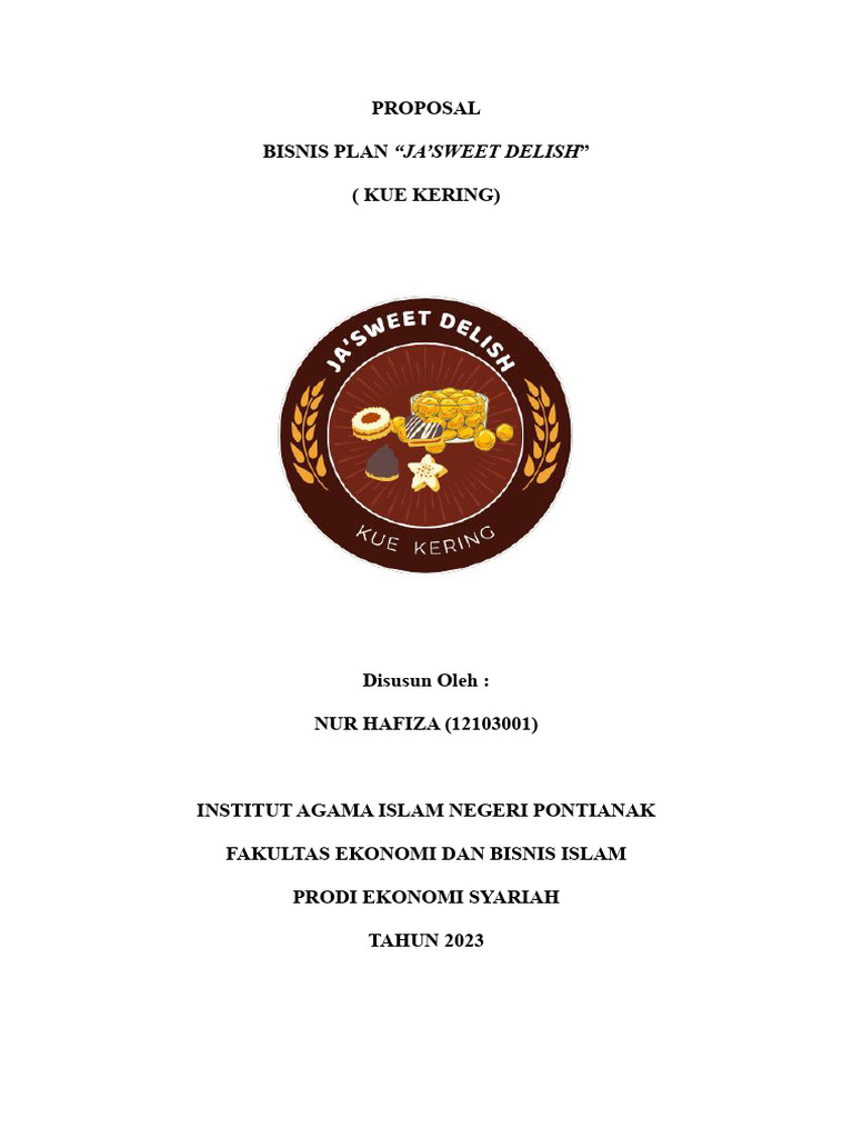 Rencana Bisnis Kue Kering Ja'Sweet | PDF