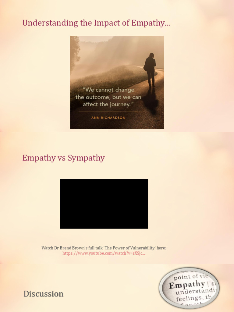 Empathy Vs Sympathy Presentation | PDF | Self-Improvement