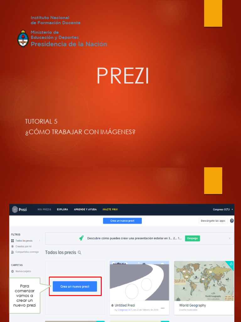 Tutorial Prezi: Manejo de Imágenes | PDF | Ventana (informática) | Software