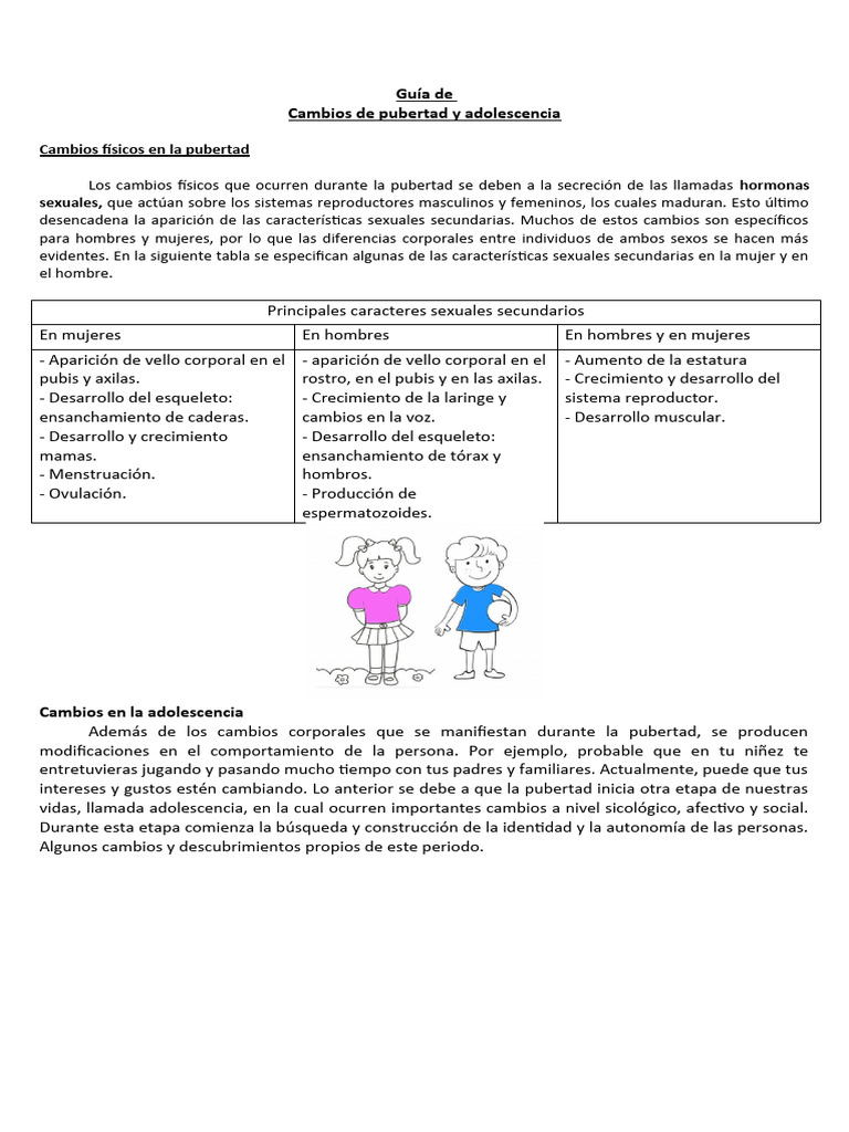 Guia Adolescencia | PDF | Adolescencia | Pubertad
