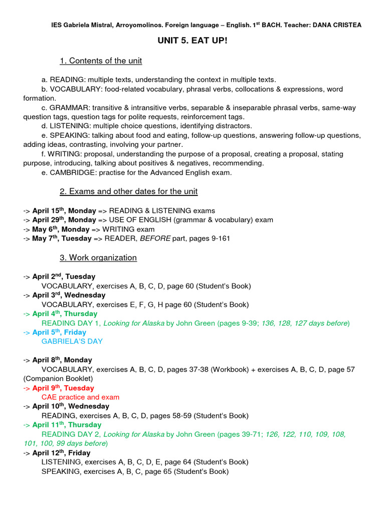 1bach. U5 Presentation | PDF | Linguistics | Grammar