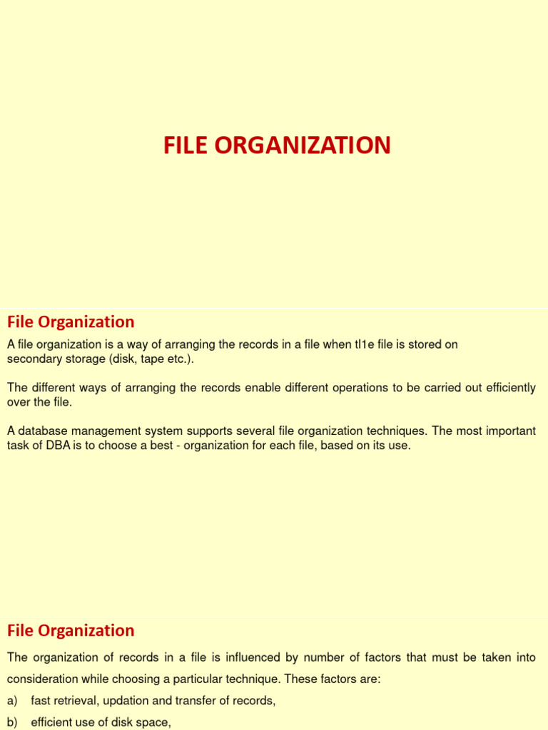Module 5 File Organization 1 Pdf Database Index File System