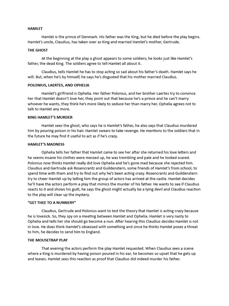 The Tragedy Story of Hamlet | PDF | Hamlet