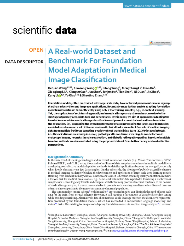 A Real-World Dataset and Benchmark For Foundation Model Adaptation in ...