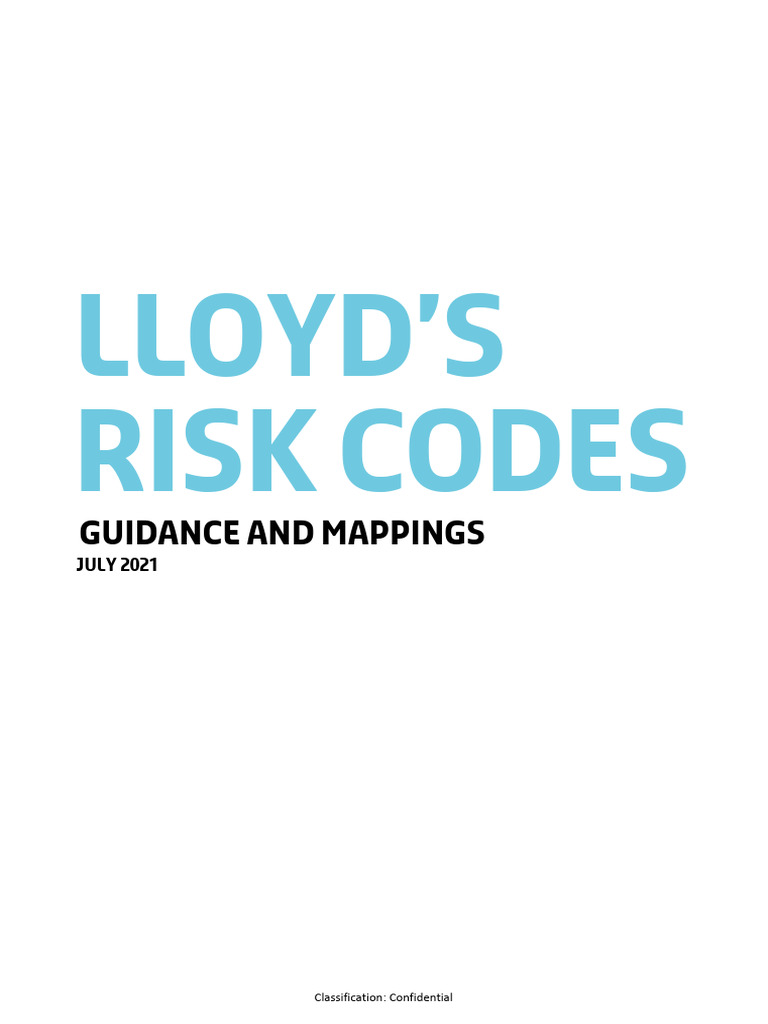 Risk Code Guidance July 2021 - FINAL2 | Download Free PDF | Reinsurance ...