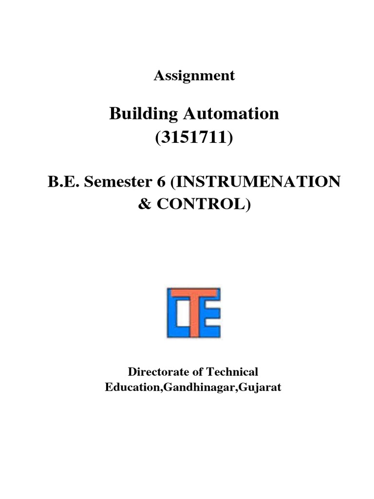 Assignments-3151711 Building Automation | Download Free PDF | Building Automation | Green Building