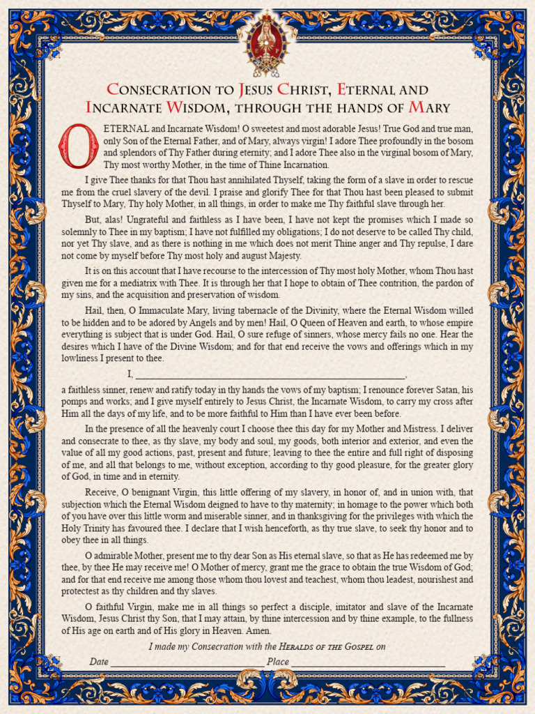 Consecration to Jesus through Mary | PDF | Incarnation (Christianity ...