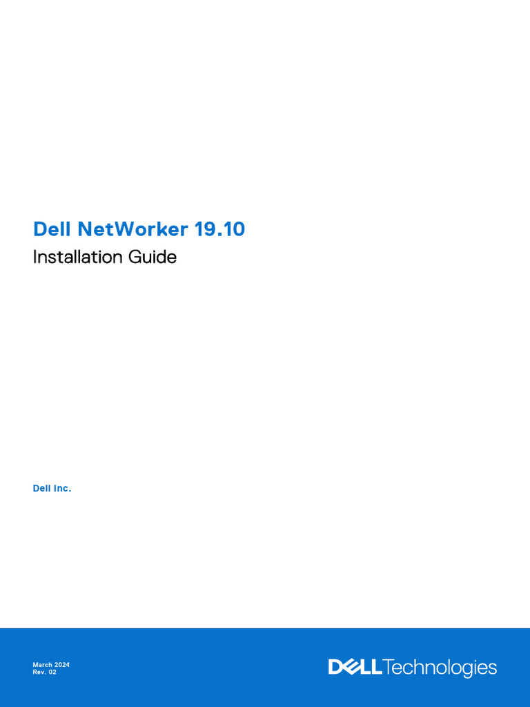 Networker Installation Guide 19 10 en Us | PDF | Installation (Computer Programs) | Server ...