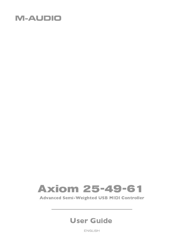 Axiom Series Manual | PDF