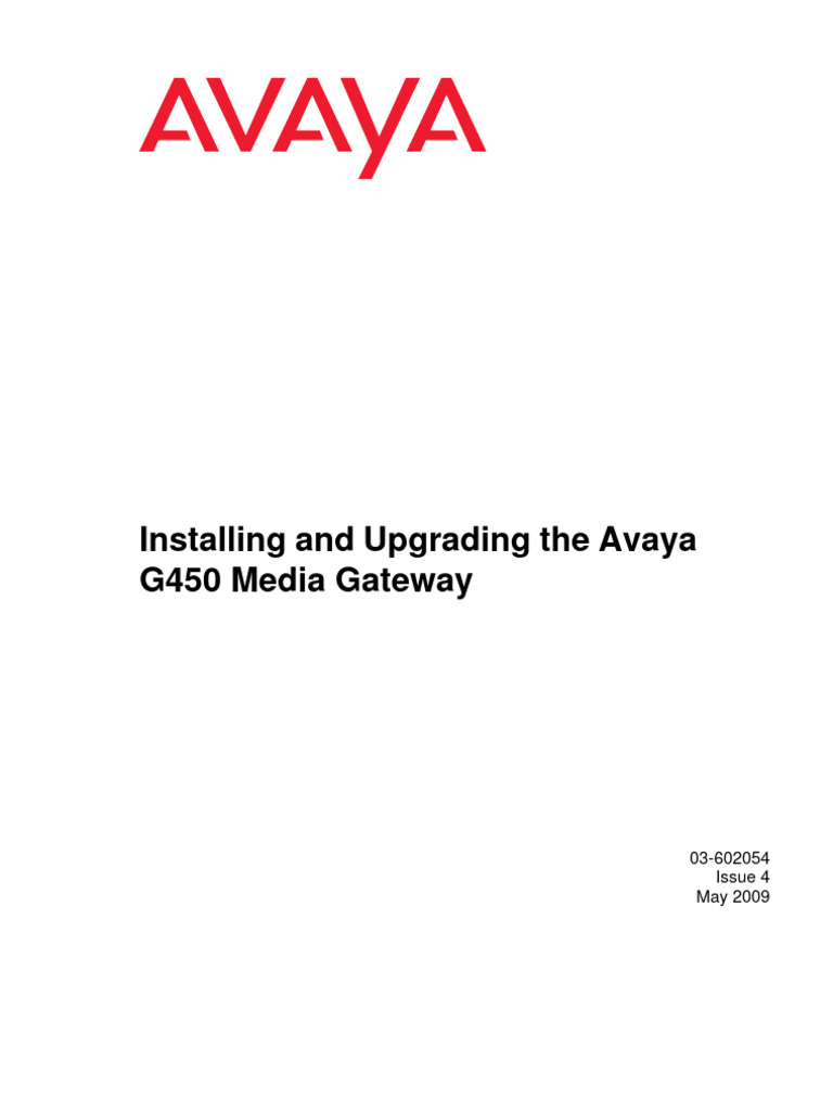 Avaya-Installing-and-Configuring-G450-Media-Gateway | PDF | Information ...
