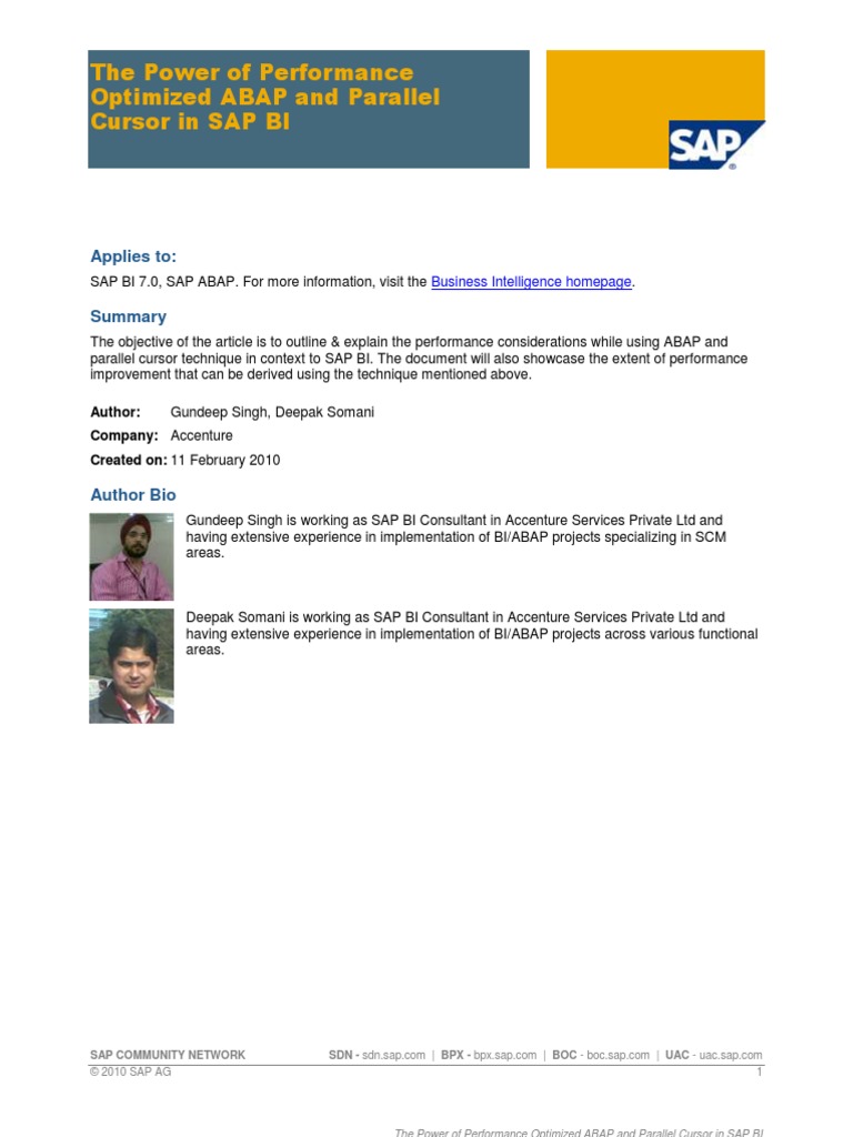 Parallel Cursor | PDF | Control Flow | Business Intelligence