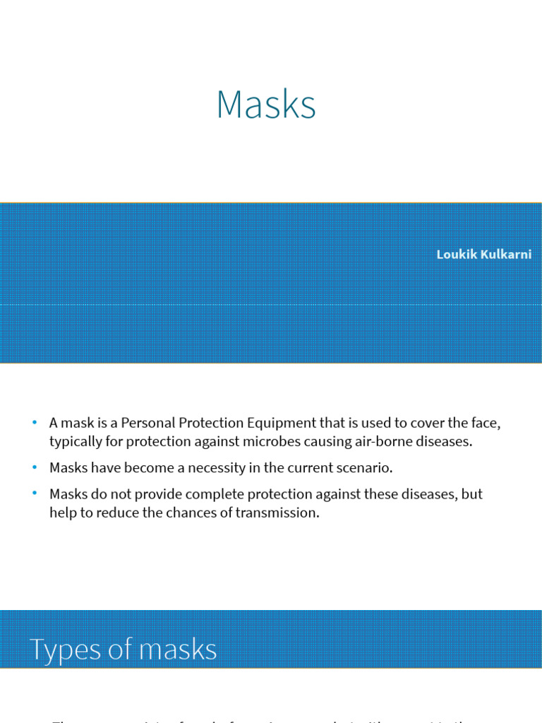 Types of Masks | PDF