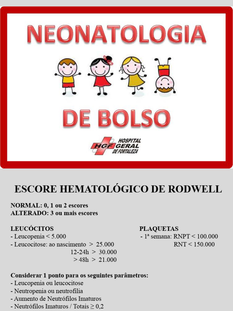 Escore Hematológico de Rodwell Neonatal | PDF | Emergências médicas ...