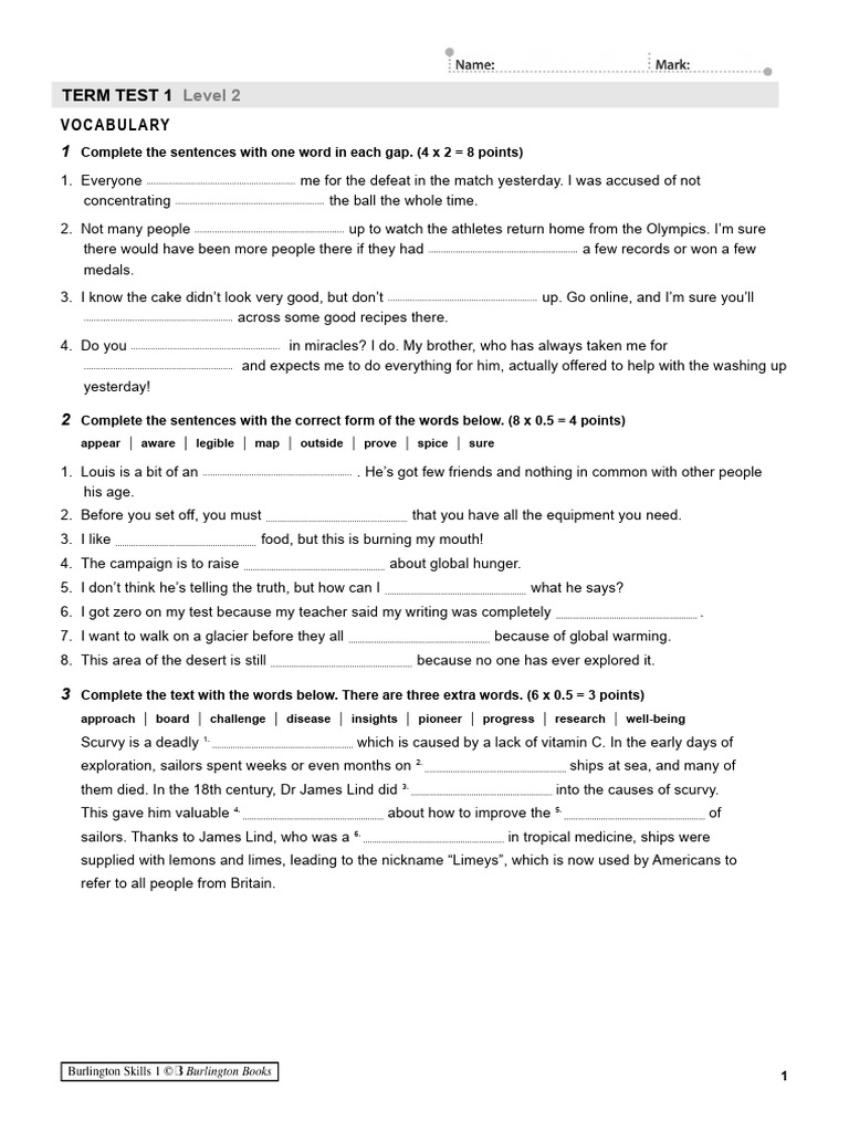 Dr. Rob Segrest's Vocabulary Test | PDF | Linguistics