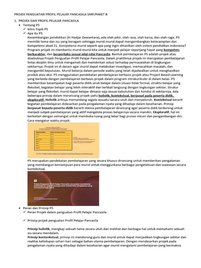 Penguatan Profil Pelajar Pancasila SMP | PDF | Karier & Perkembangan