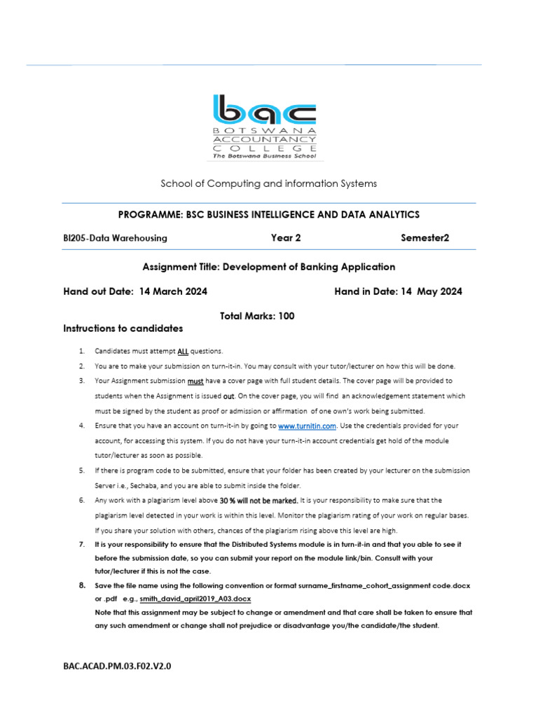 DatawareHousing Moderated Assignment | PDF | Data Warehouse | Information Technology