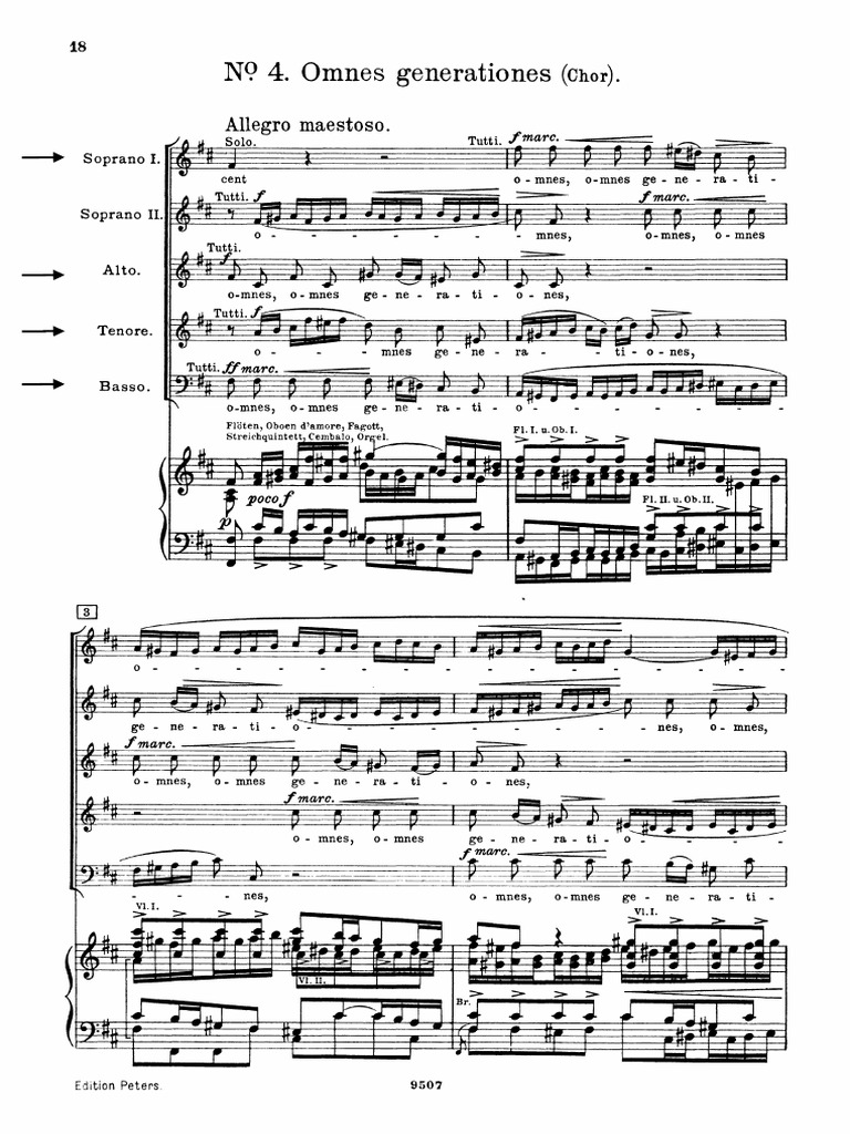 Omnes, Omnes Generationes - Magnificat de Bach | PDF