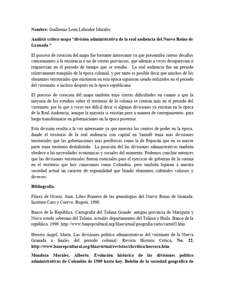 Análisis Crítico Mapa Real Audiencia | PDF