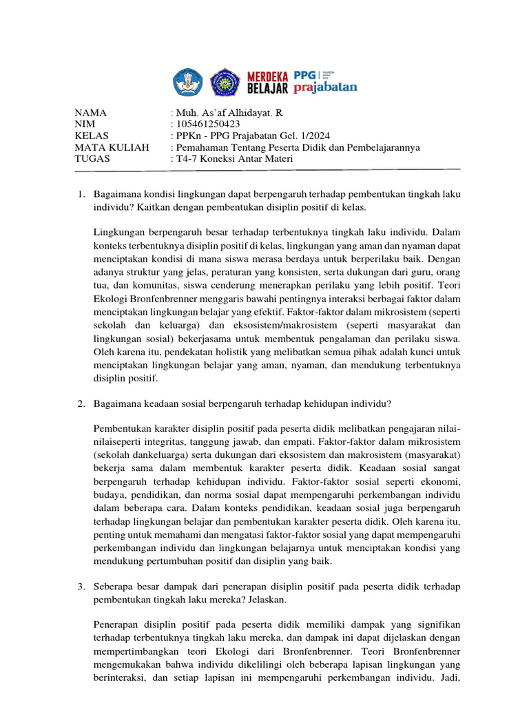 T4-7 Koneksi Antar Materi | PDF