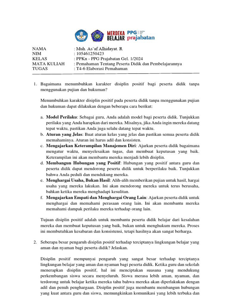 T4-6 Elaborasi Pemahaman | PDF