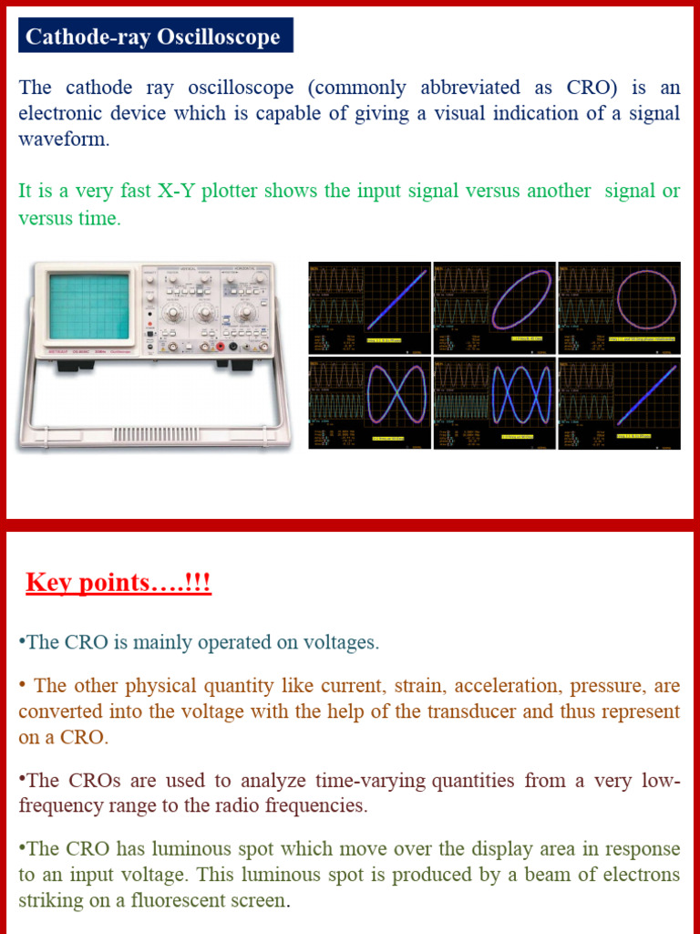 Cathode Ray Oscilloscope | PDF | Vacuum Tube | Anode