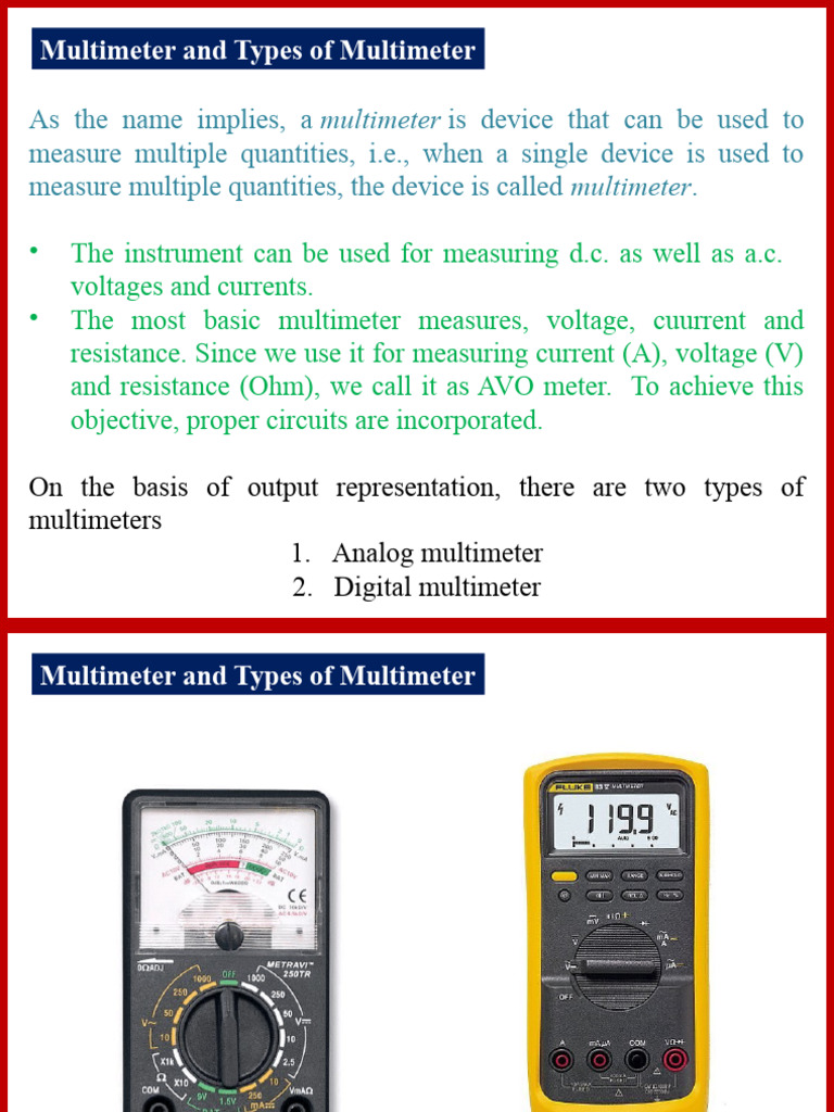 Multimeter and Need For Multimeter | PDF | Quantity | Electrical ...