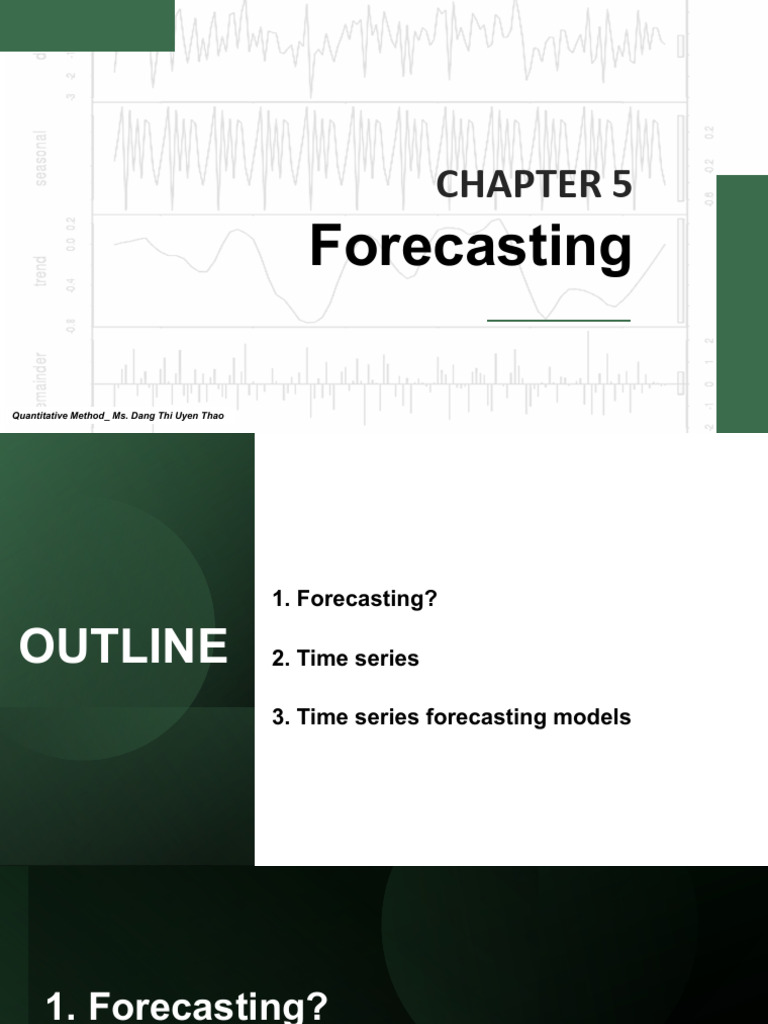 Quant DTUT Chap5 Forecasting | PDF | Forecasting | Seasonality
