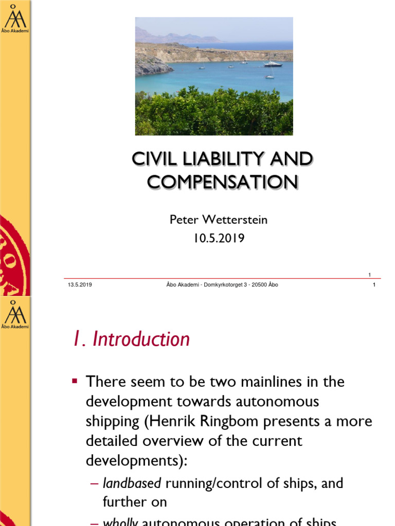 Autonomous Shipping Liability Issues | PDF | Legal Liability | Tort