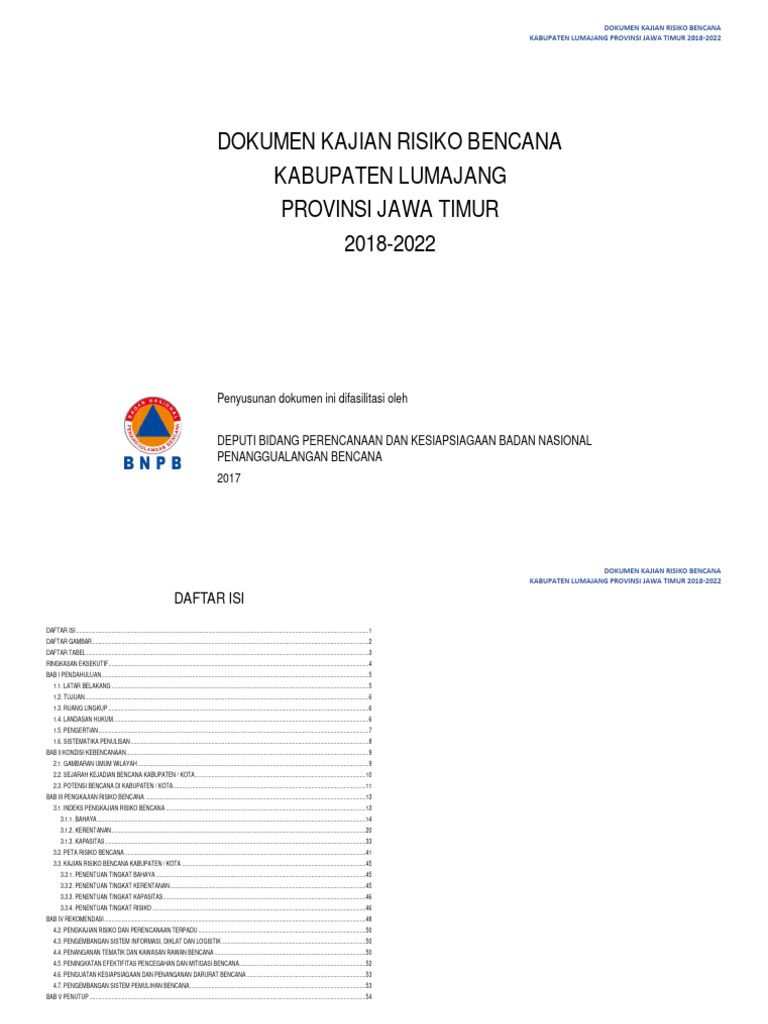 Dokumen KRB Kab. Lumajang 2017 | PDF