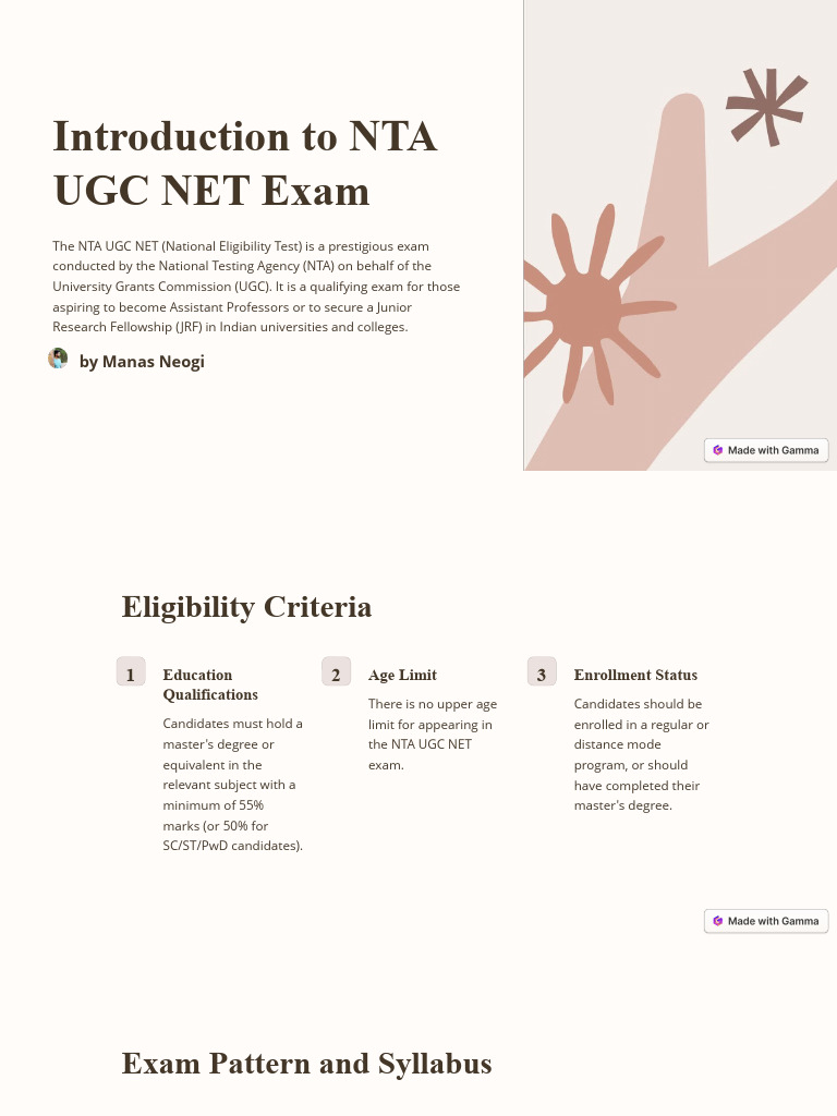 Introduction To NTA UGC NET Exam | PDF | Technology & Engineering