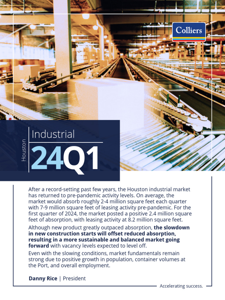 2024 Q1 Industrial Houston Report Colliers | Download Free PDF | West Texas Intermediate | Economies