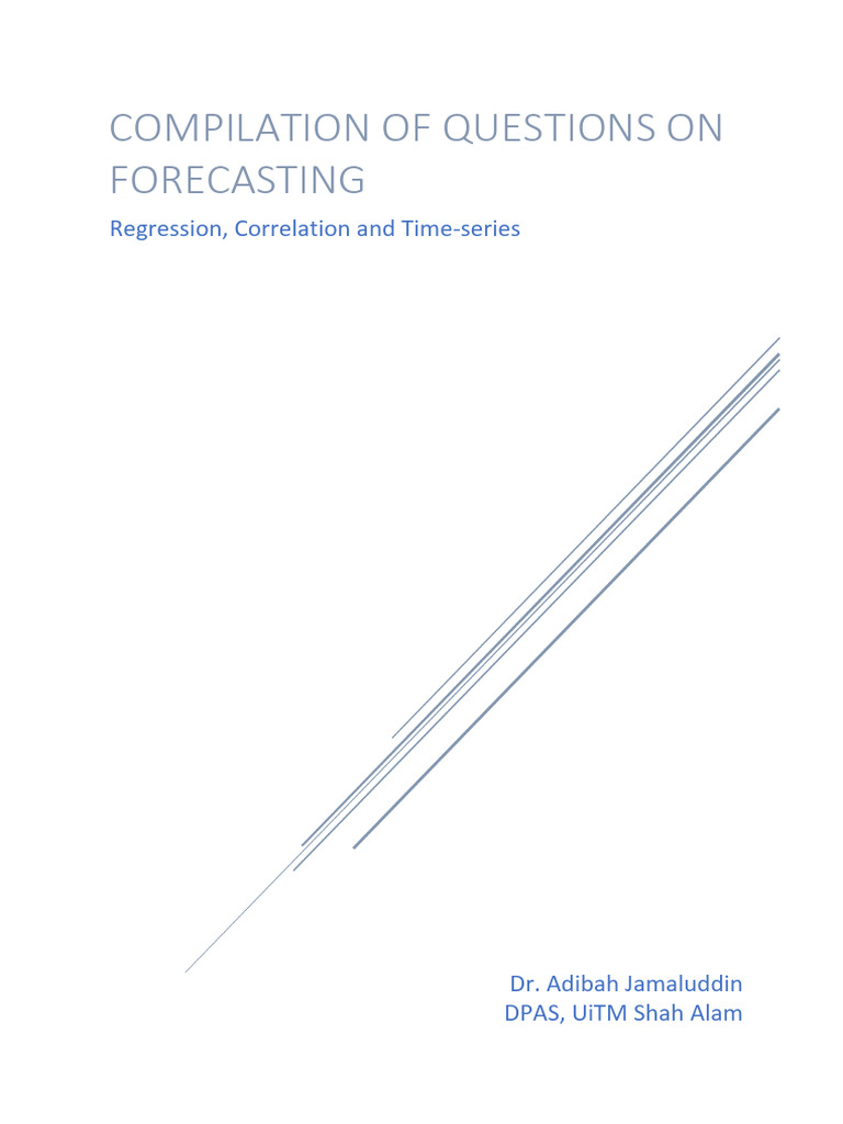 Forecasting Questions (Student Copy) | PDF | Forecasting | Time Series