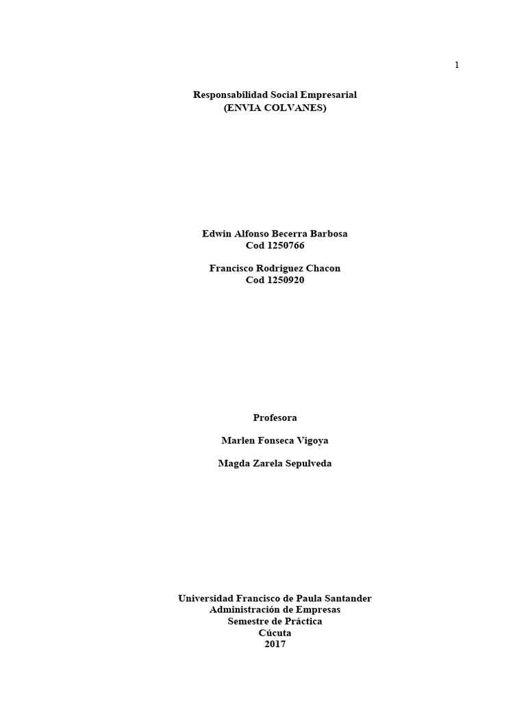 Estrategias RSE de Envía Colvanes | PDF | Responsabilidad social ...