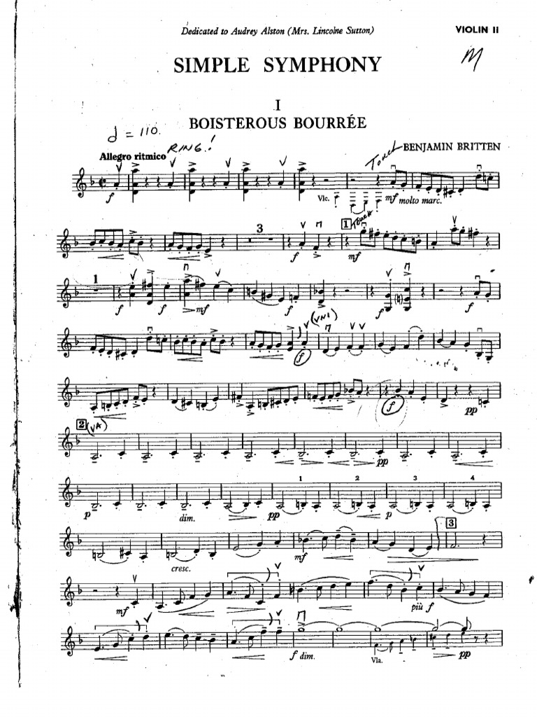 Violin 2-Britten - Simple | PDF