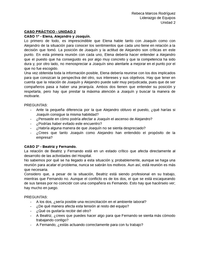 Caso Práctico U2 | PDF