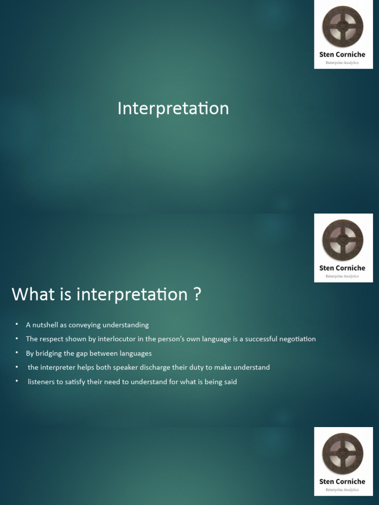 Interpretation | PDF | Language Interpretation | Translations