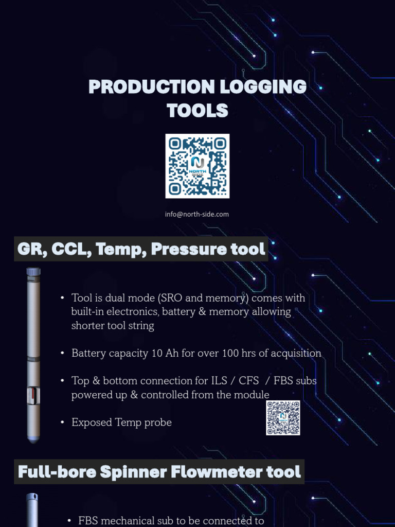 Cased Hole Logging Tools PLT North Side | PDF | Casing (Borehole ...