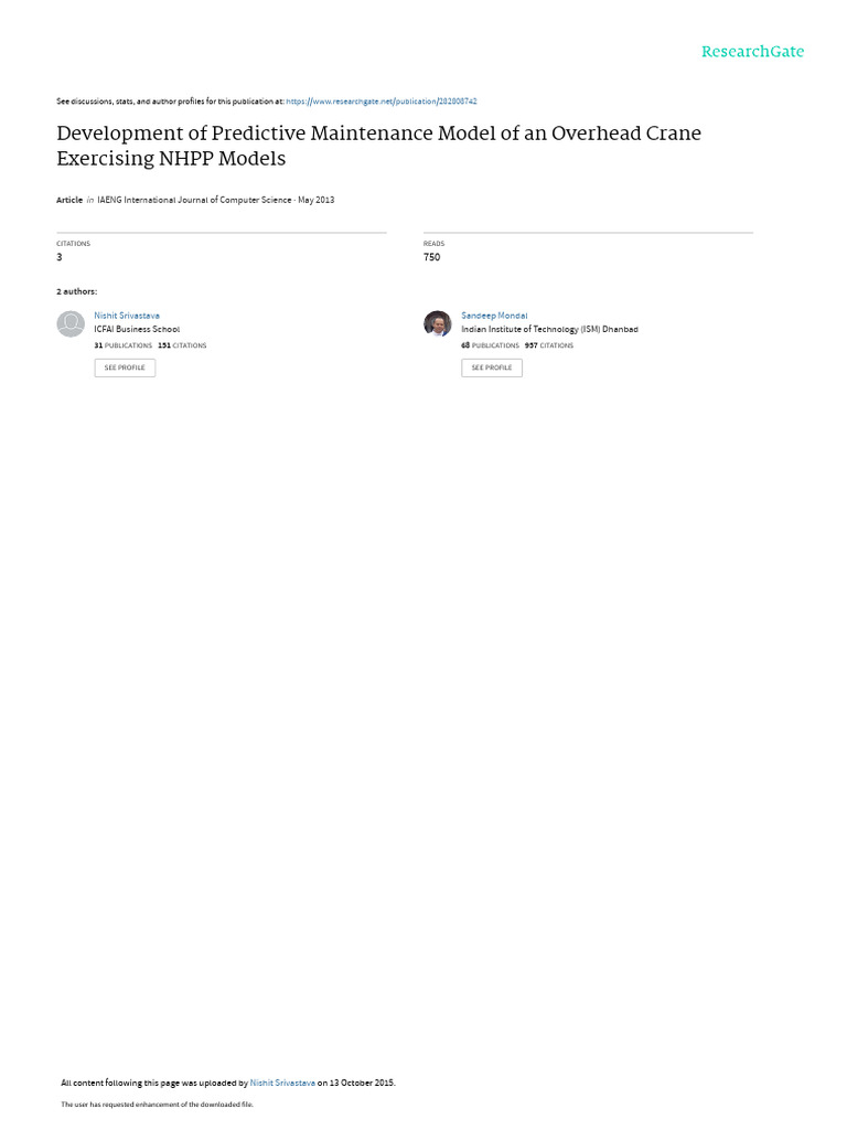 Nishit 1 | PDF | Reliability Engineering | Logistic Regression