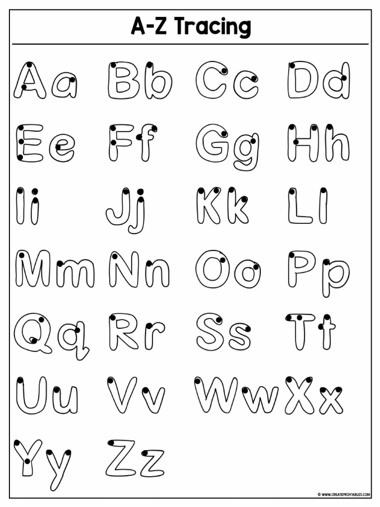 A-Z Letter Tracing Worksheet | PDF