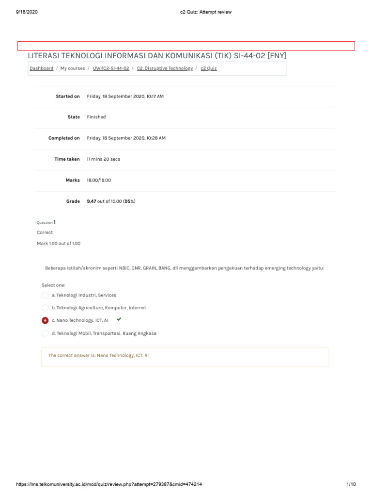 c2 Quiz - Attempt Review | PDF | Bisnis