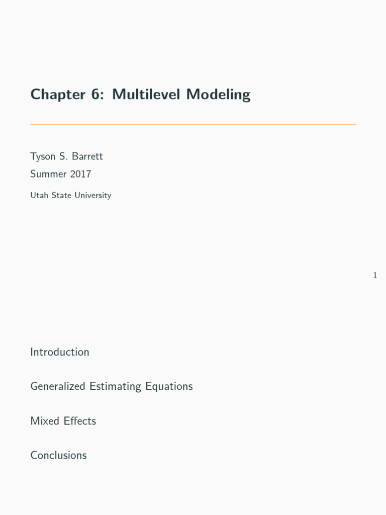 06_MultilevelModels | PDF | Multilevel Model | Linear Regression