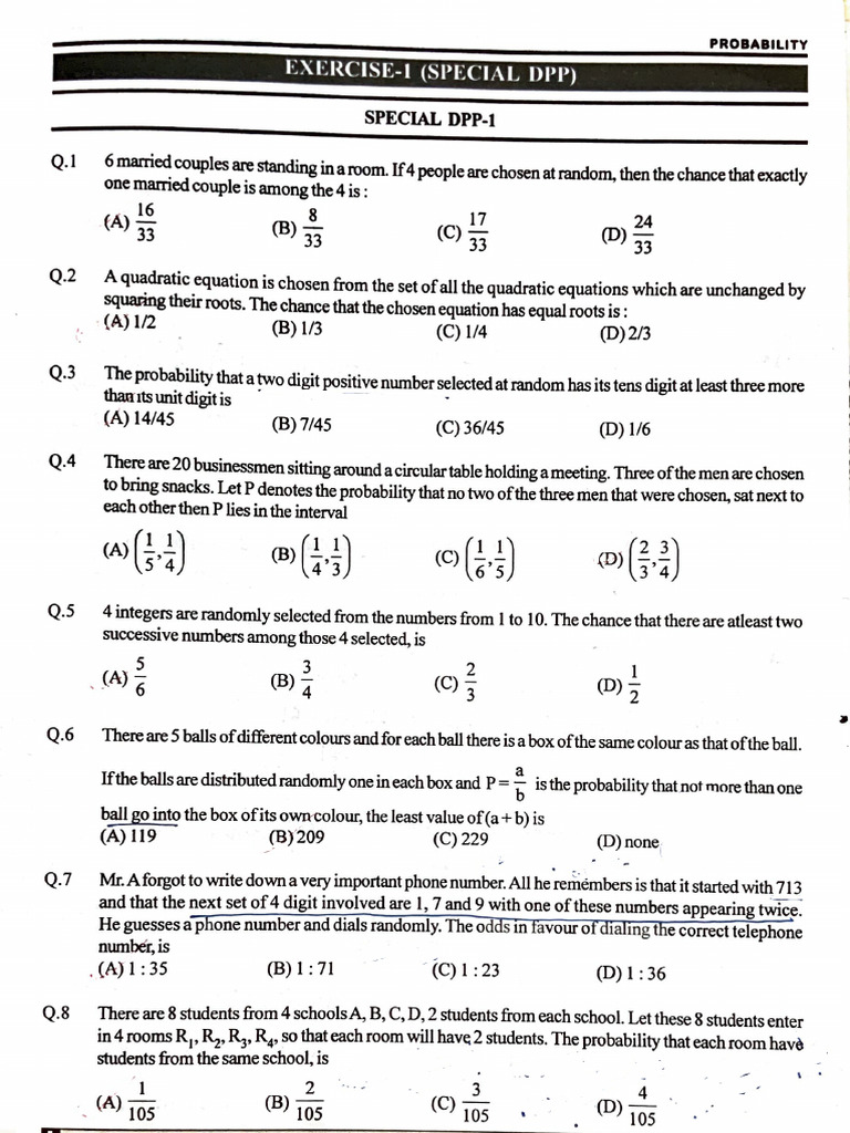 Probabilty DPP Kota | Download Free PDF | Mathematics | Mathematical Objects