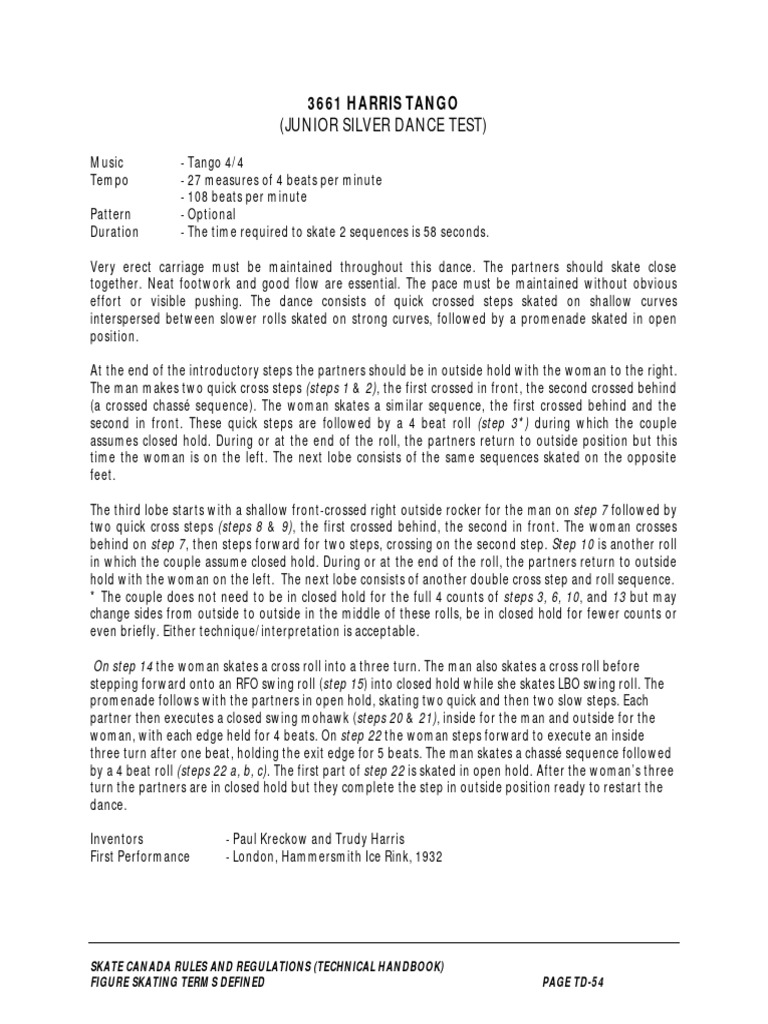 Harris Tango | PDF | Tempo | Figure Skating