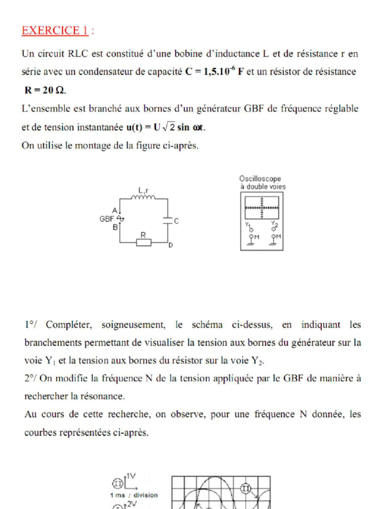 SERIE CORRIGEE RLC FORCE_ | PDF