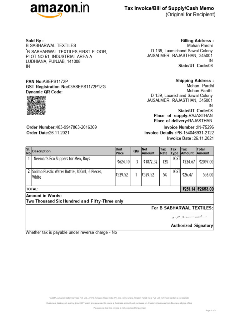 Slippers Bottle | Download Free PDF | Invoice | Trade