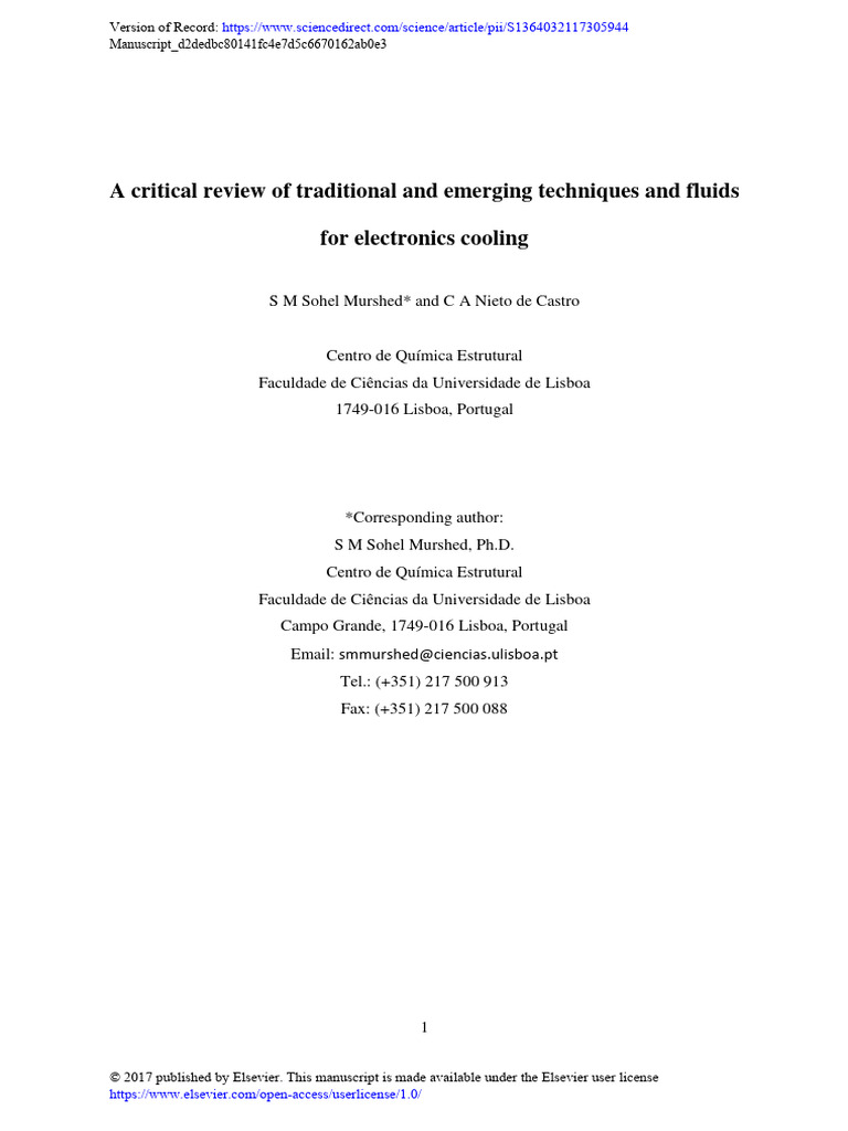 A Critical Review of Traditional and Emerging Techniques and Fluids For ...